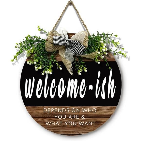 Accents | Welcomeish Front Door Sign Wooden Welcome Sign 12 Inch | Poshmark